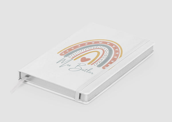 Personalised Teacher Rainbow Notebook – Oh Flora